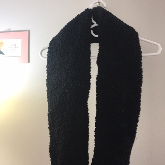 Accessories | Black Fuzzy Scarf | Poshmark